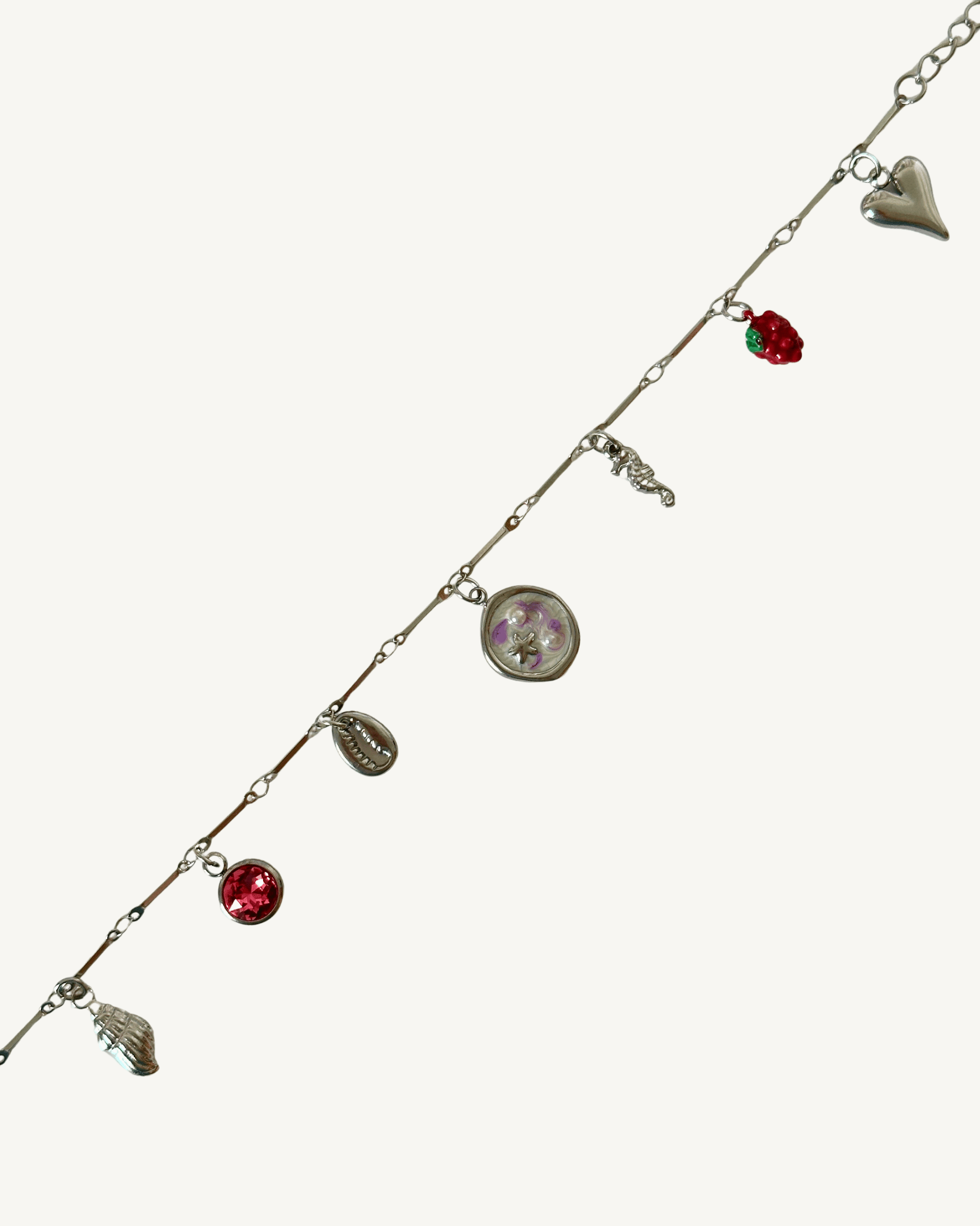 Beery Bloom Fußkette | Maritimer Fußschmuck mit süßen Charms – Meadory